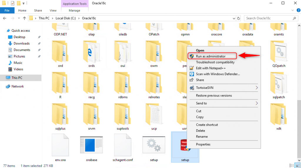 Como instalar a base de dados Oracle no Windows